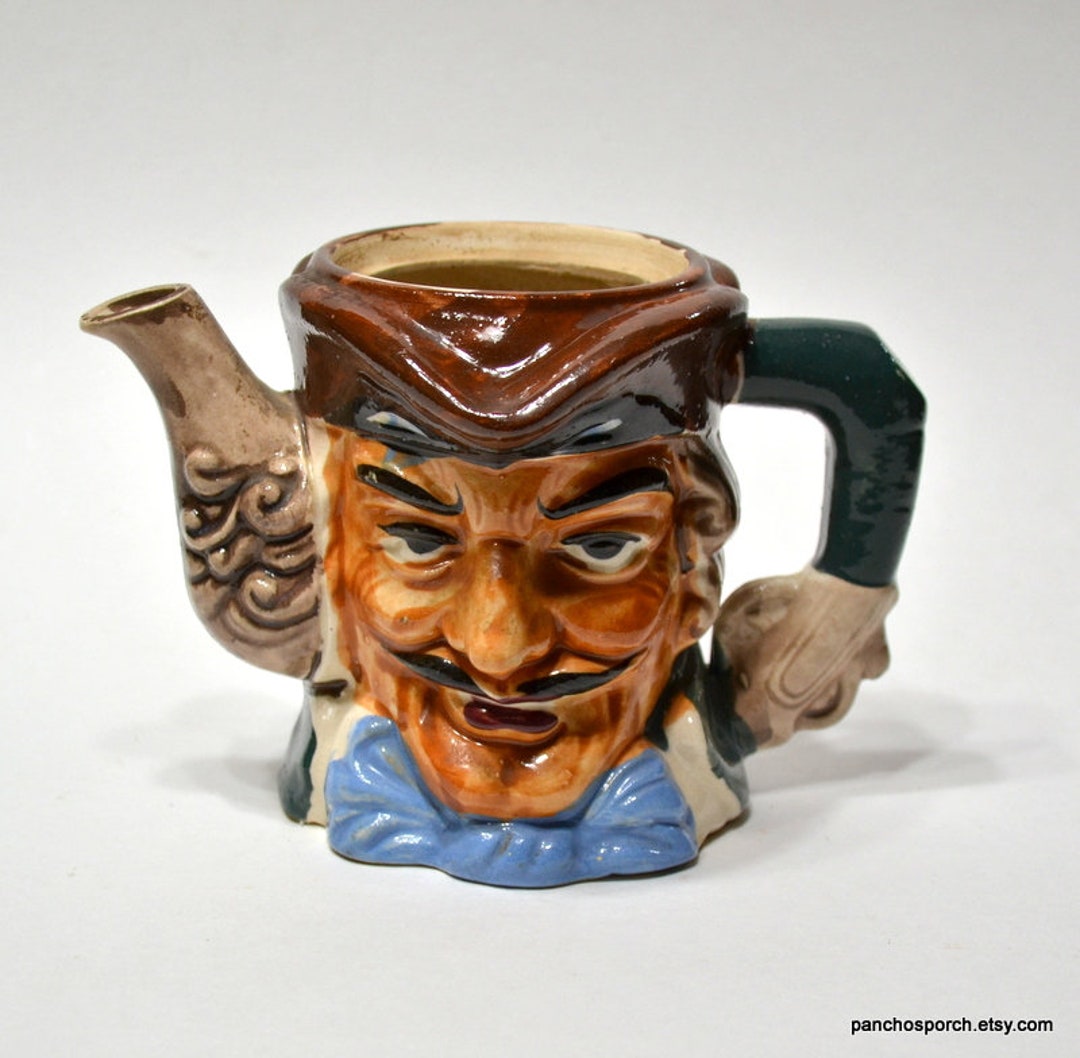 Vintage Pirate Toby Teapot No Lid Sea Captain Character Toby Mug Style ...