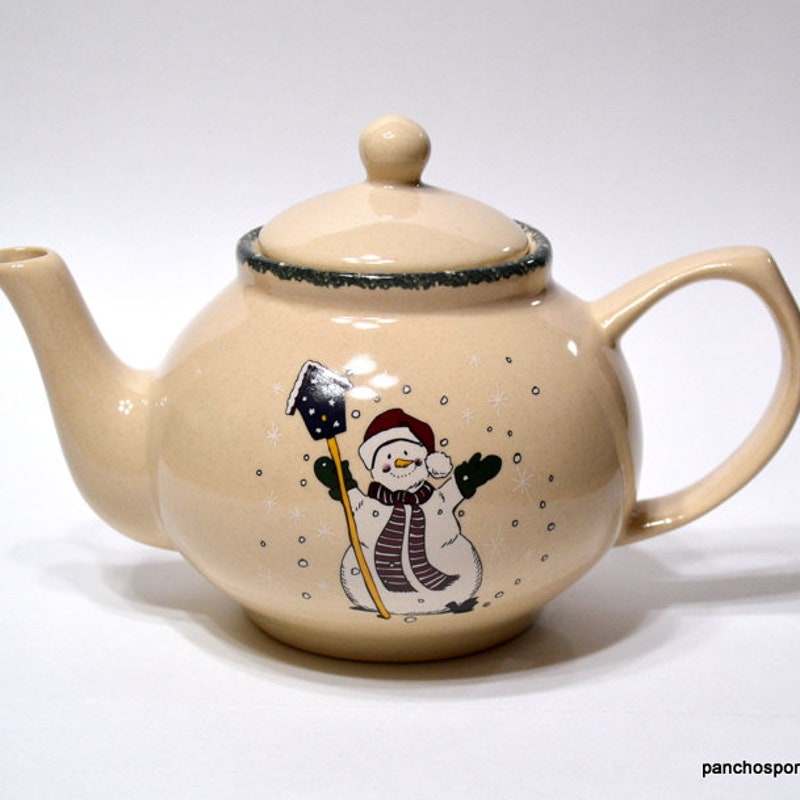 Snowman Teapot - Etsy