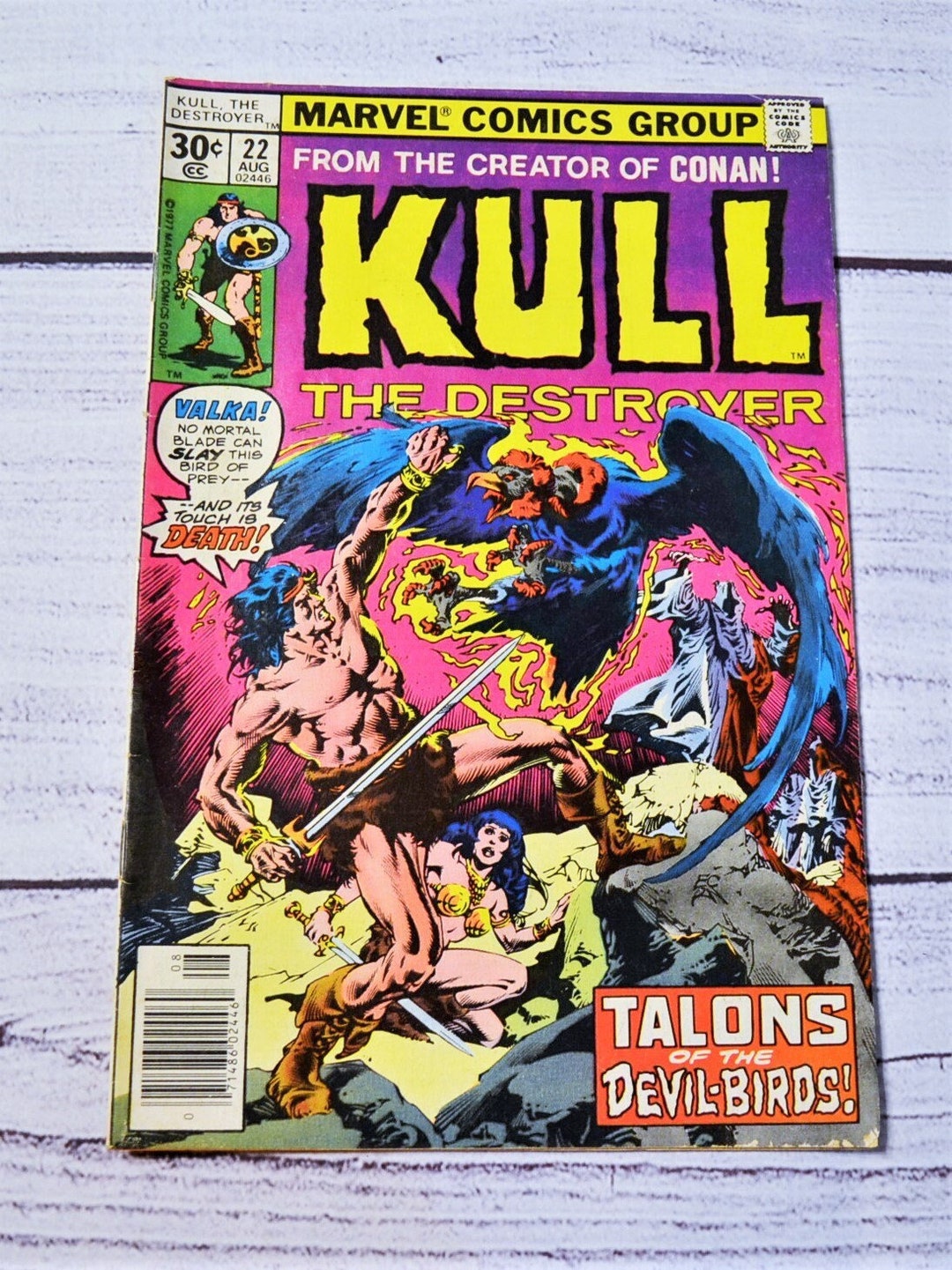 Vintage Kull the Destroyer Comic Book No 22 Marvel Comics August 1977 ...