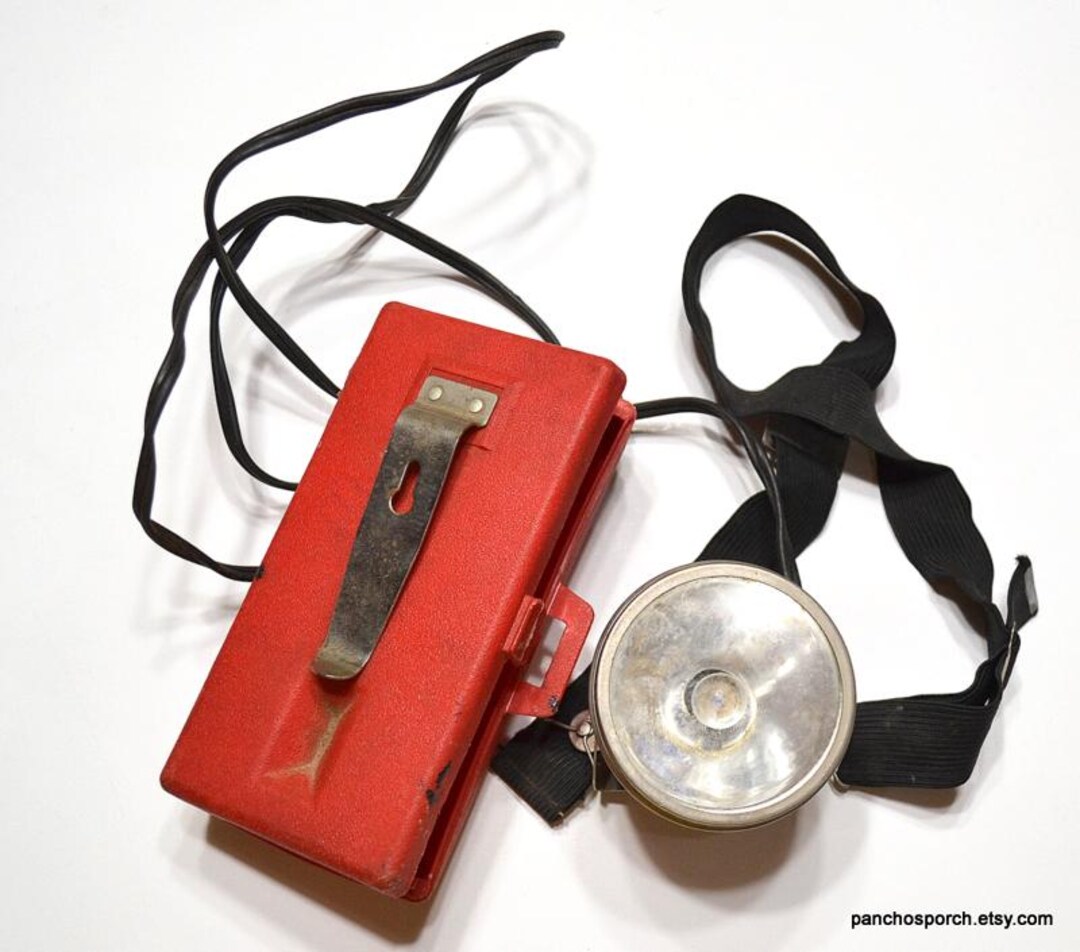 Vintage Justrite Headlamp Light Battery Operated US Government Issue ...