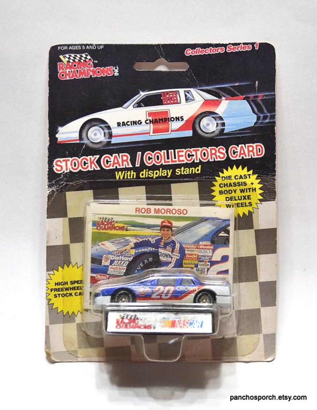 Vintage Rob Moroso Diecast Stock Car 20 Racing Champions 1/64 Scale ...