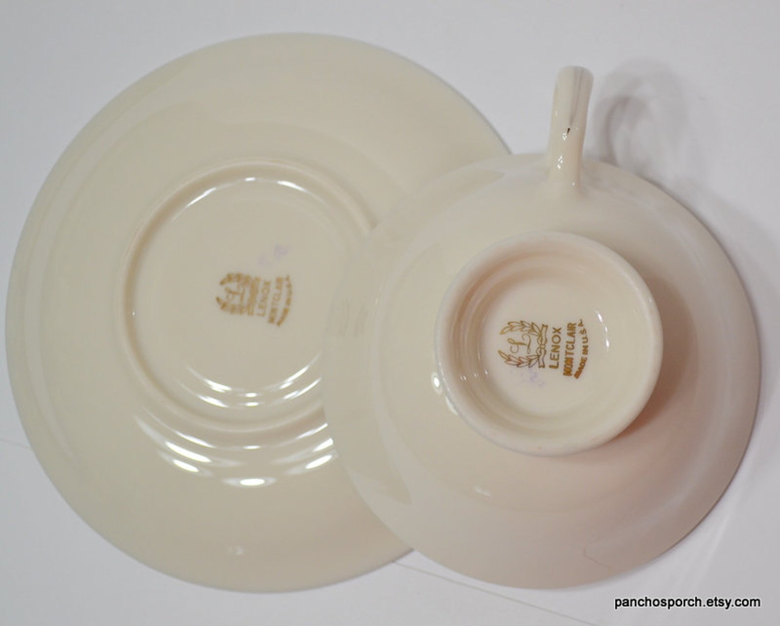 Vintage Lenox Montclair Cup and Saucer: Creamy White Platinum Trim - Etsy