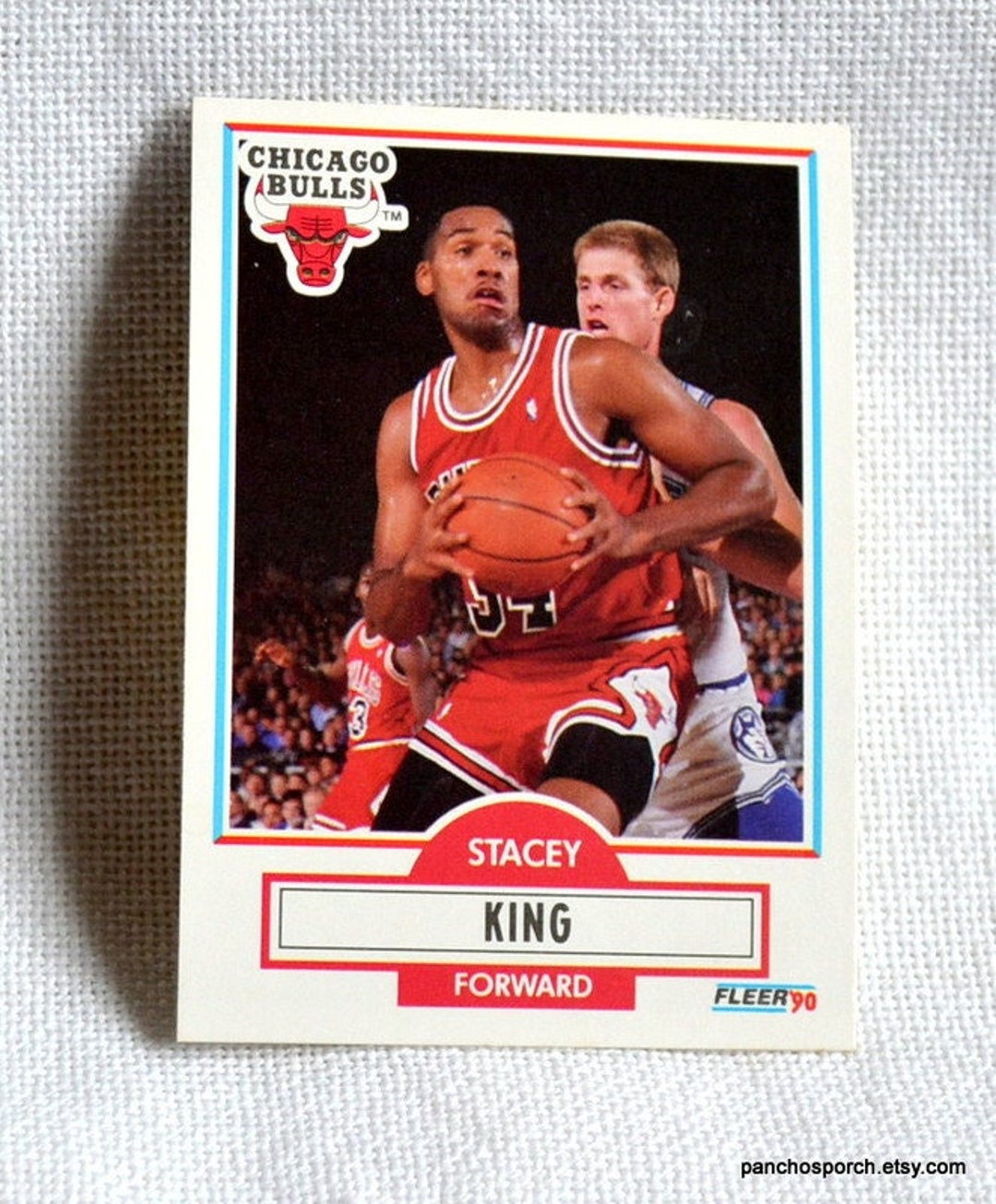 Stacey King Basketball Card 1990 Fleer No 27 NBA Basketball Chicago ...