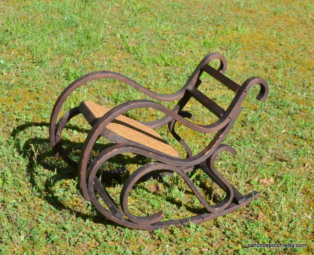 Vintage Childs Bentwood Rocker Rustic Wooden Rocking Chair DISPLAY ONLY ...