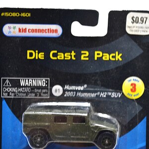 Vintage Kids Connection Humvee Diecast Vehicle 2 Pack Hummer H2 SUV 1/ ...