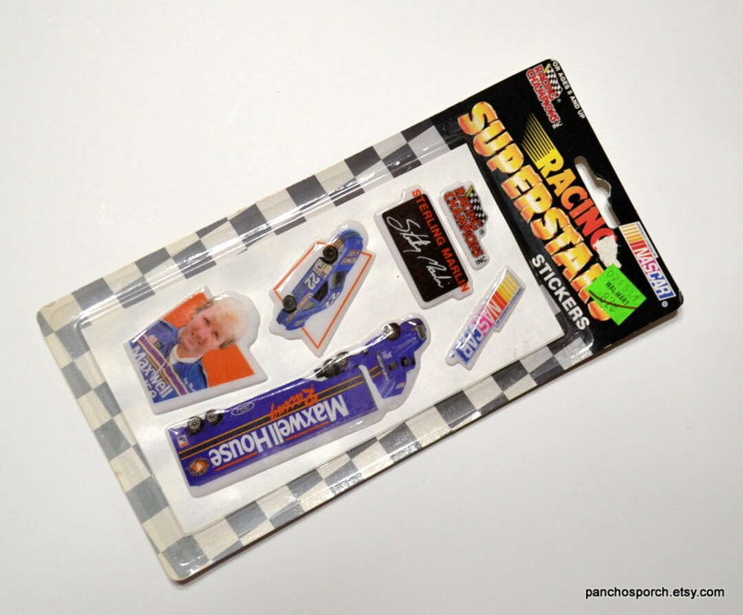 Vintage Sterling Martin Sticker Set Racing Superstars Maxwell House ...