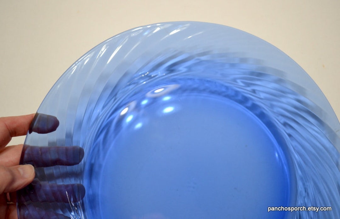Vintage PYREX Festiva Colbalt Blue Glass Platter Service Plate Round ...