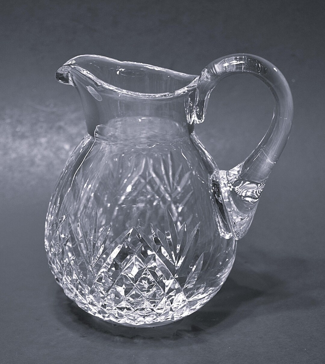 Vintage Crystal Pitcher Pineapple Diamond Pattern 6 Inch Clear Cut ...