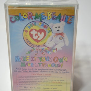 Vintage Ty Color Me Beanie Teddy Bear Unopened White Bear Cub Markers ...