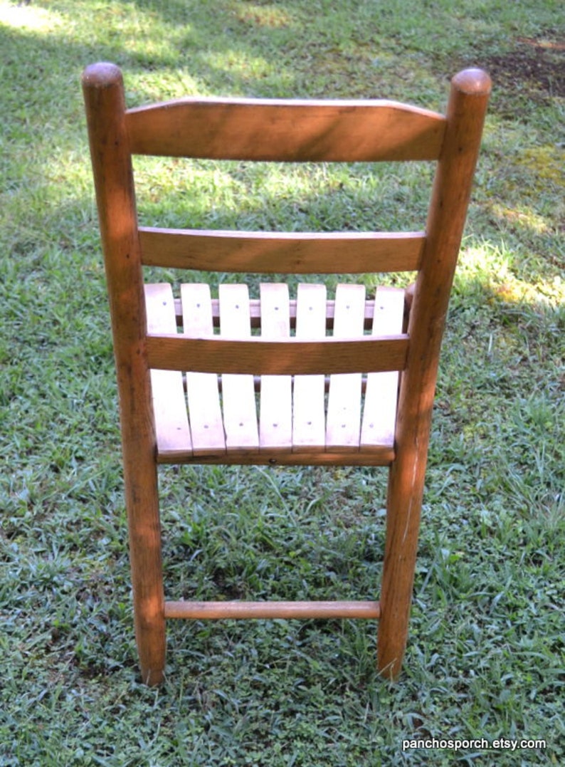 Vintage Oak Ladderback Chair Slat Seat Dining Desk Chair - Etsy