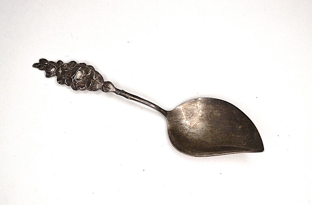 Vintage Harlequin Jelly Server Spoon Wild Rose Silverplate Floral ...