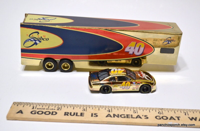 Vintage Sabco Racing Gold Transporter & Car: Sterling Martin 40 NASCAR ...