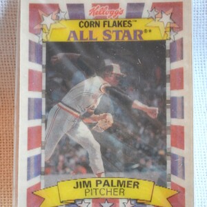 Jim Palmer 3D Baseball Card Sealed Kelloggs Corn Flakes All Star 1992 ...