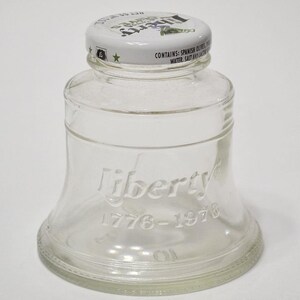 Vintage LIBERTY Olive Jar Bell Shaped Glass Jar With Lid Bicentennial ...