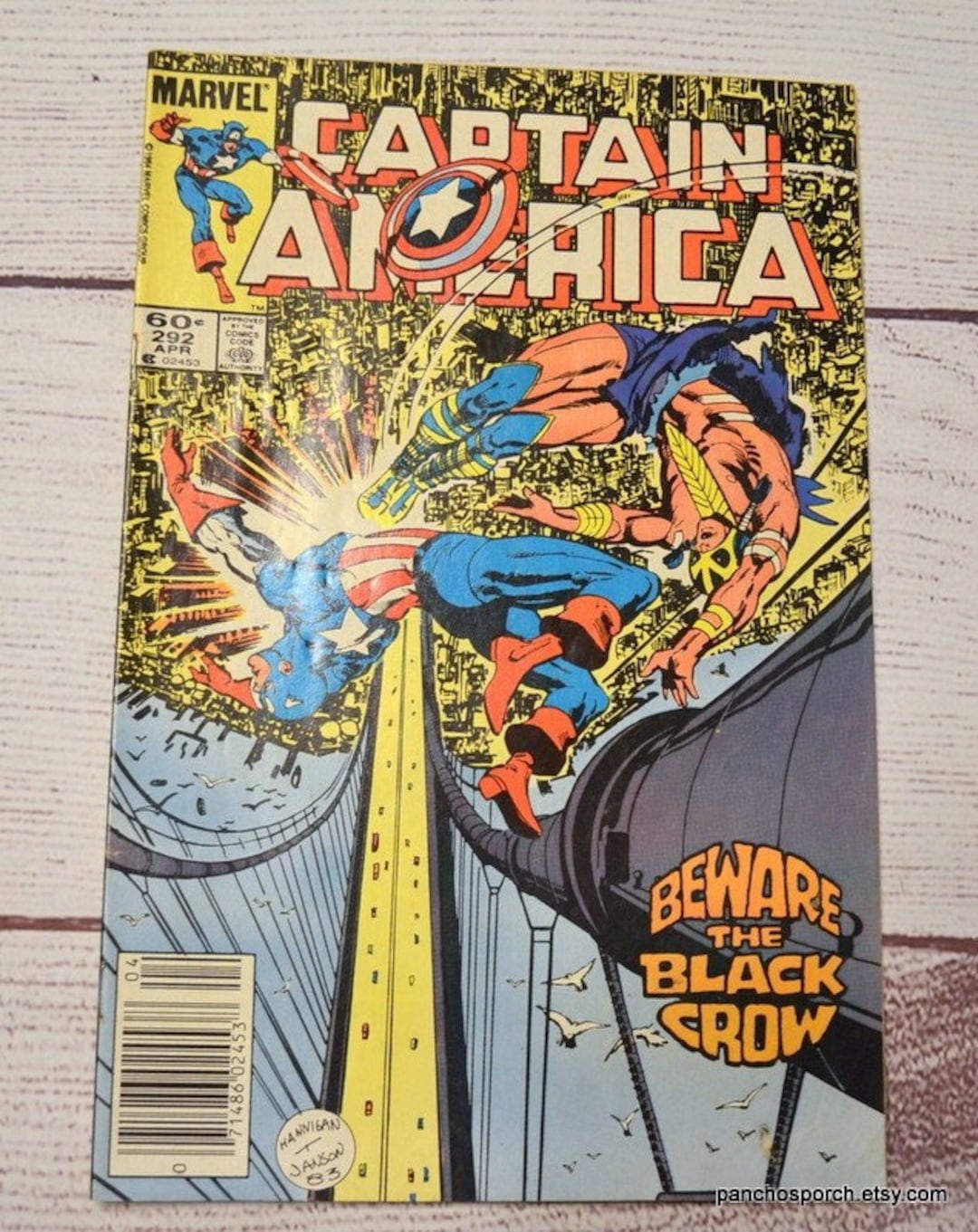 Vintage Captain America Comic Book 1984 No 292 Beware the Black Crow ...