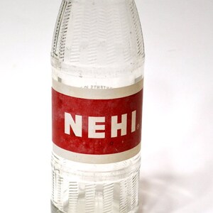 Vintage Nehi Soda Bottle Clear Glass 10 Oz Pop Bottle Red White Logo ...