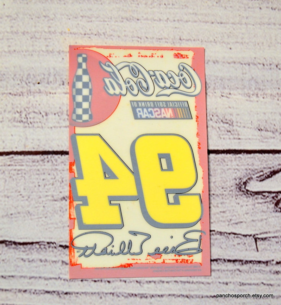 Vintage Bill Elliott 94 Window Decal Sticker Coca Cola Coke NASCAR ...