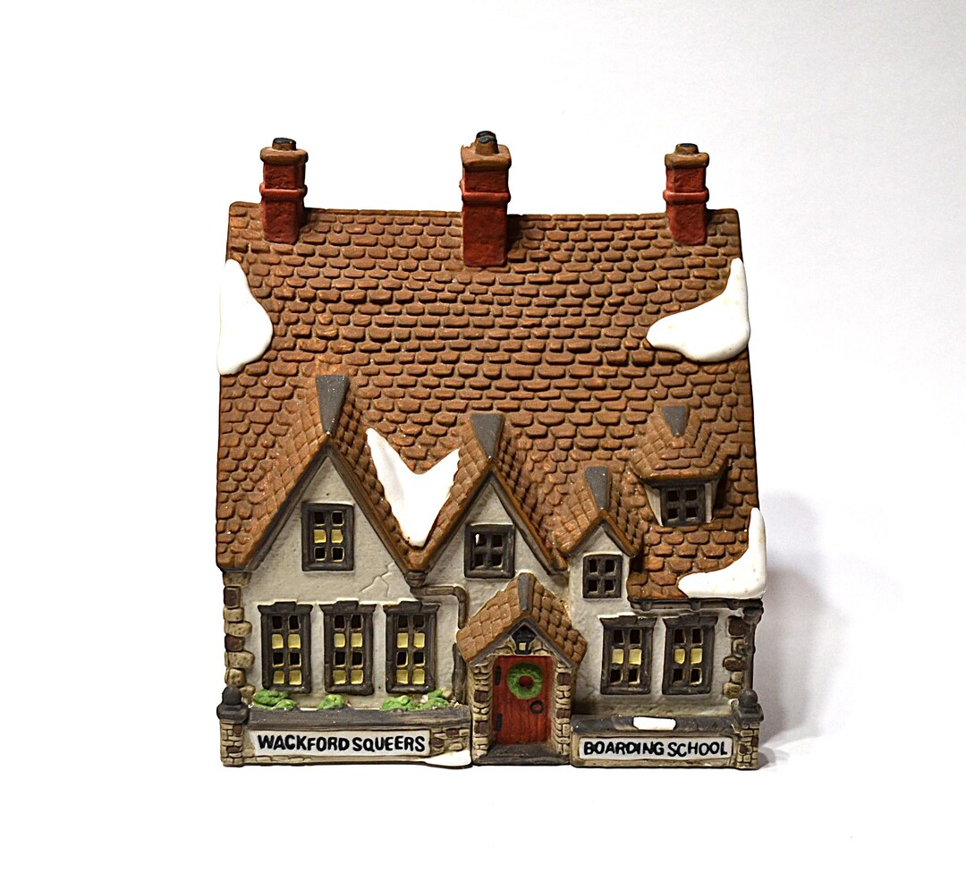 Vintage Wackford Squeers Boarding School Lighted Building Dickens ...