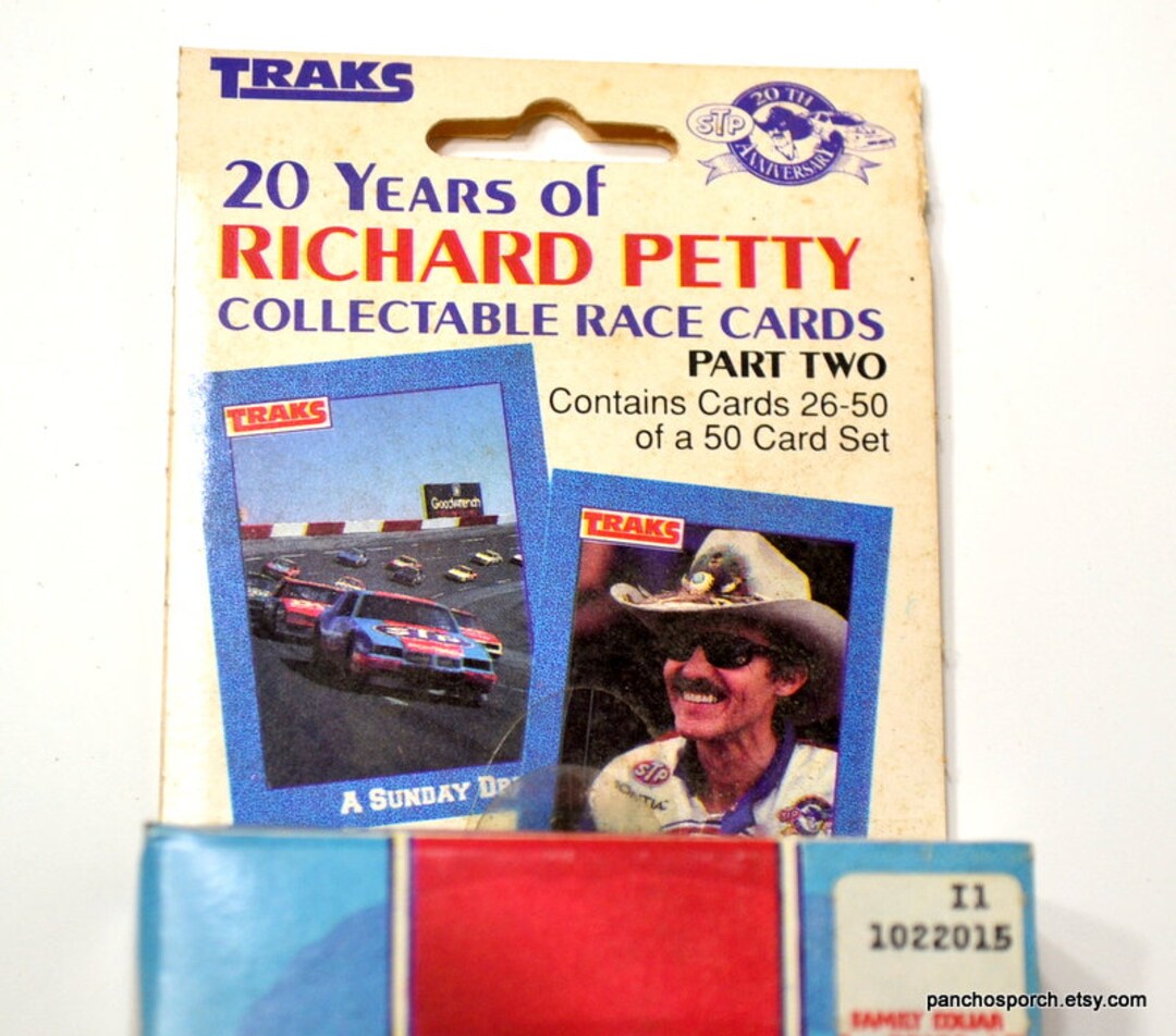 Vintage Richard Petty No 43 Card Set One Traks STP Racing 1990s NASCAR ...