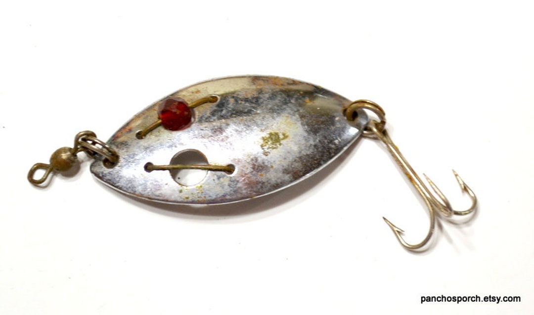 Vintage Red Eye Spinning Fishing Lure Original Hofschneider Lure Hook ...