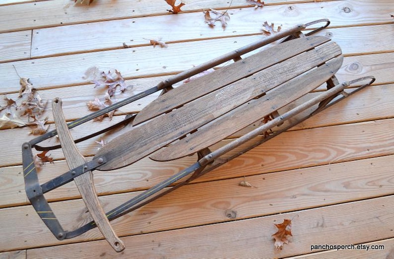 Vintage Bentwood Snow Sled, Rustic Cabin Decor (45" Long) - Etsy