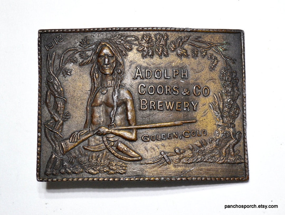 Vintage COORS Beer Belt Buckle Brass Beer Lovers Buckle Advertising ...