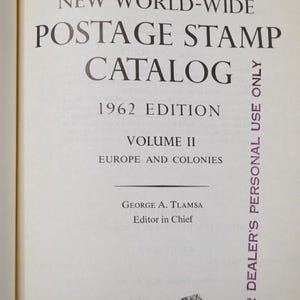 Vintage MINKUS World Wide Postage Stamp Catalog Book 1962 Edition ...