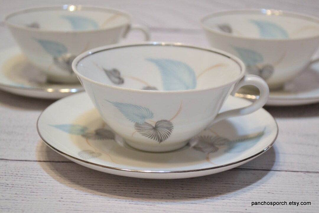 Vintage Eschenbach Baronet Shirley Cup and Saucer Set of 3 Aqua Blue ...