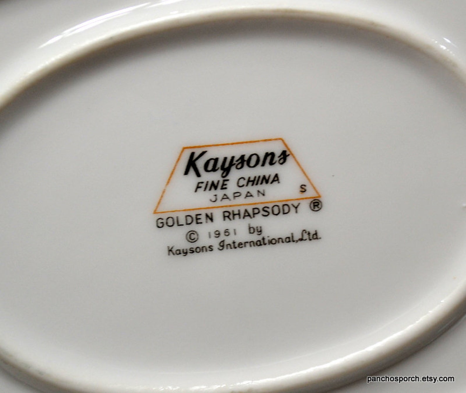 Vintage Kaysons Golden Rhapsody Gravy Boat: 1960s Gold Leaf Dinnerware ...