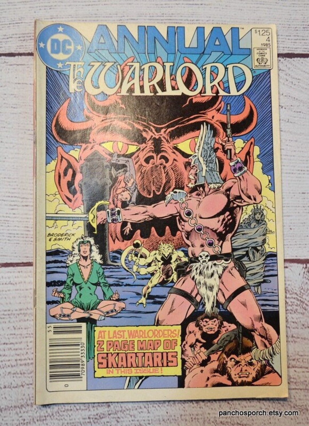 Vintage Warlord Annual Comic Book 1985 No 4 Skartaris Map DC Comics ...