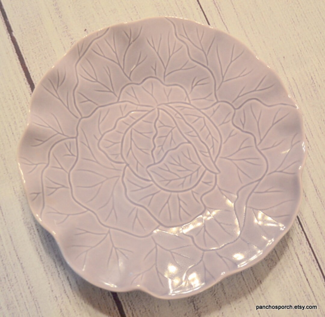 Vintage Carnivale Salad Plate Lavender by Signature Embossed Lettuce ...