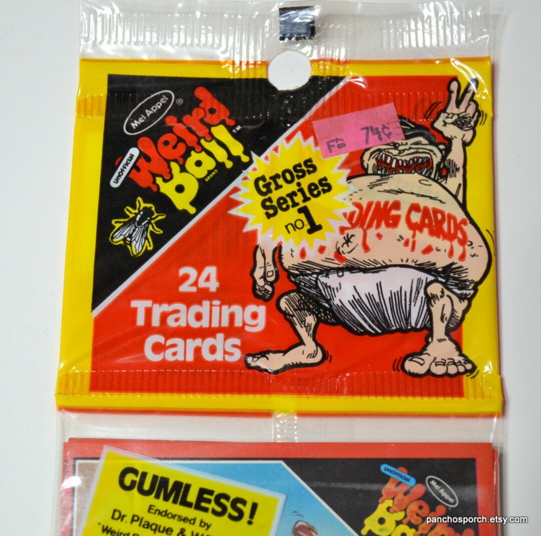 Vintage Weird Ball Cello Pack 24 Trading Cards 1986 Mel Appel Gross ...