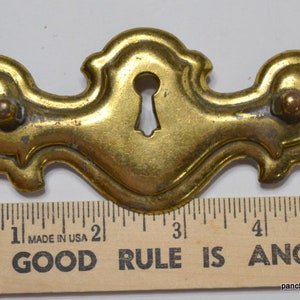 Vintage Metal Drawer Pull Back Plate ONLY Brass Finish Salvaged ...