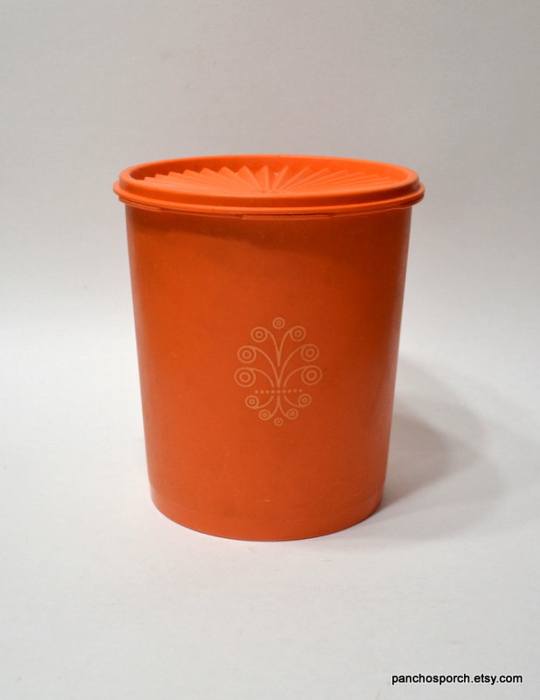Vintage Orange Tupperware Canister With Lid Servalier Kitchen Storage ...