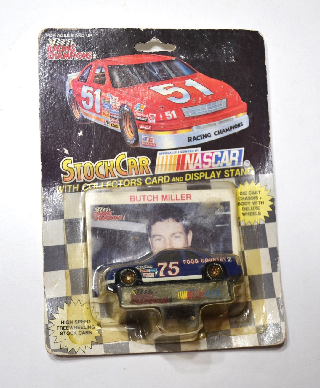 Vintage BUTCH MILLER No 75 Diecast Car 1/64 Scale 1992 Food Country ...