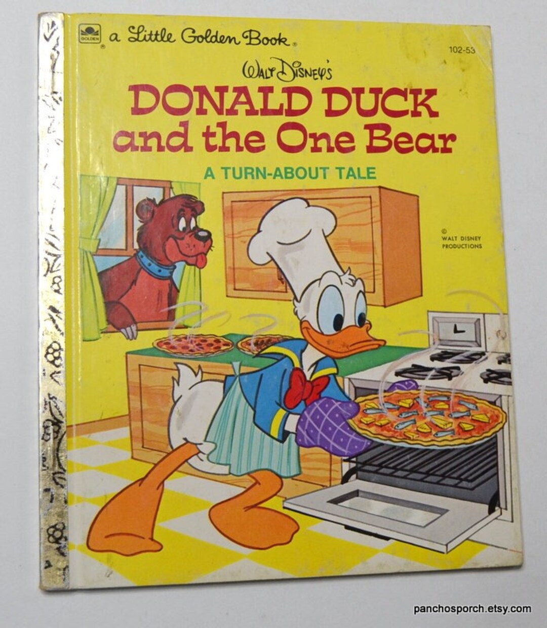 Vintage DONALD DUCK One Bear Little Golden Book Walt Disney Illustrated ...