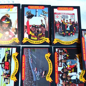 Vintage TEXACO Star Team Card Lot of 11 Car Racing Trading Cards 1992 ...