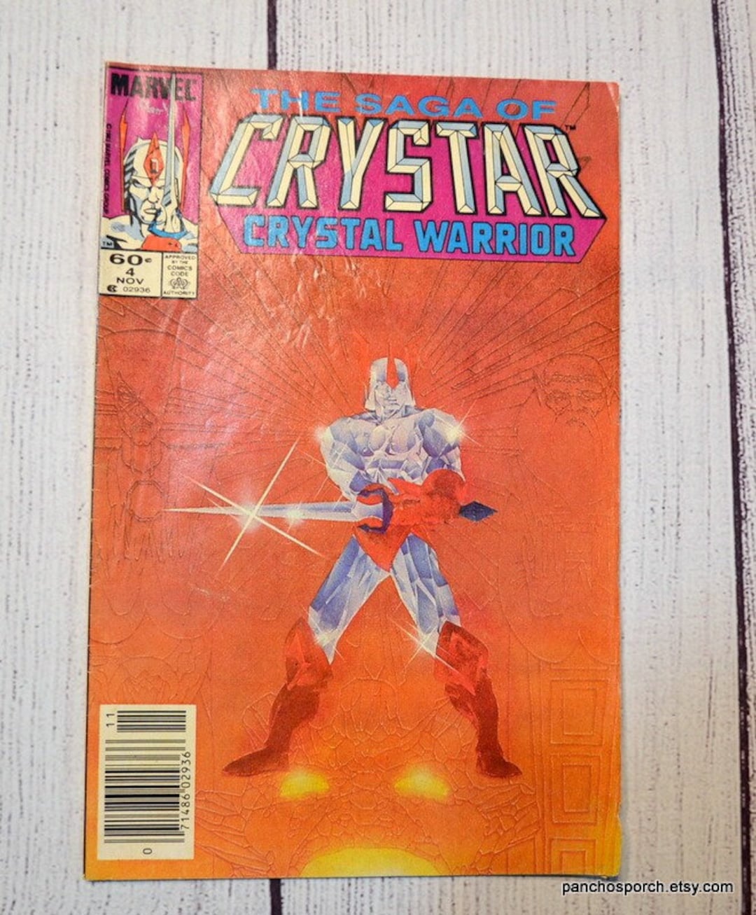 Vintage Saga of Crystar Comic Book 1983 No 4 Crystal Warrior Marvel ...
