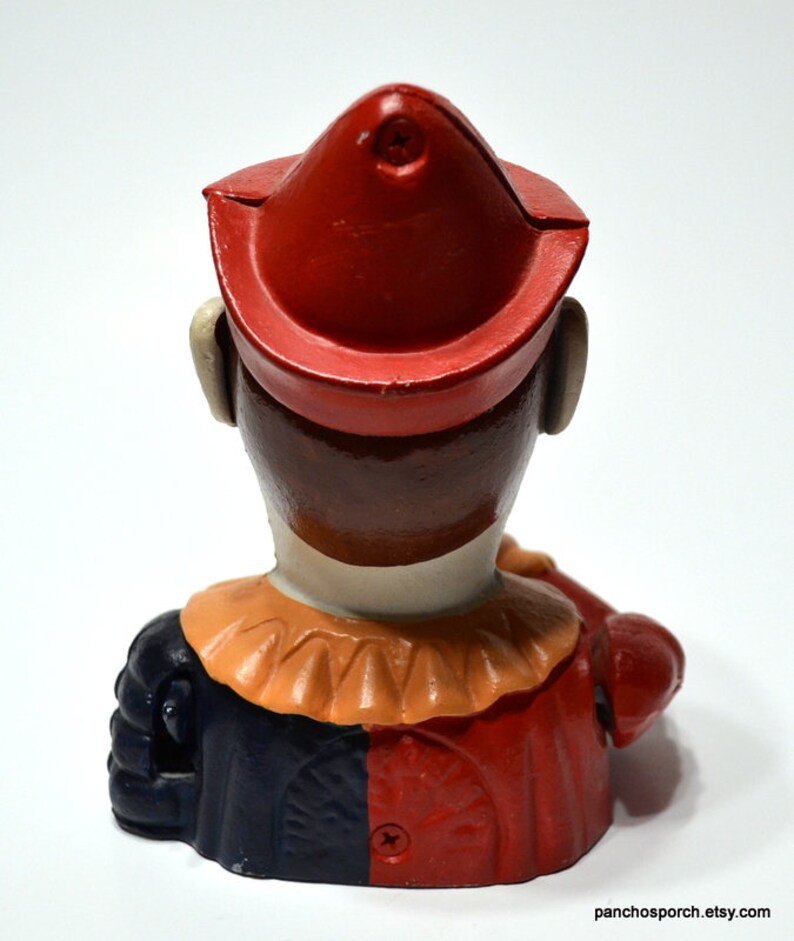 Vintage Cast Iron Clown Bank Mechanical Coin Bank Reproduction - Etsy