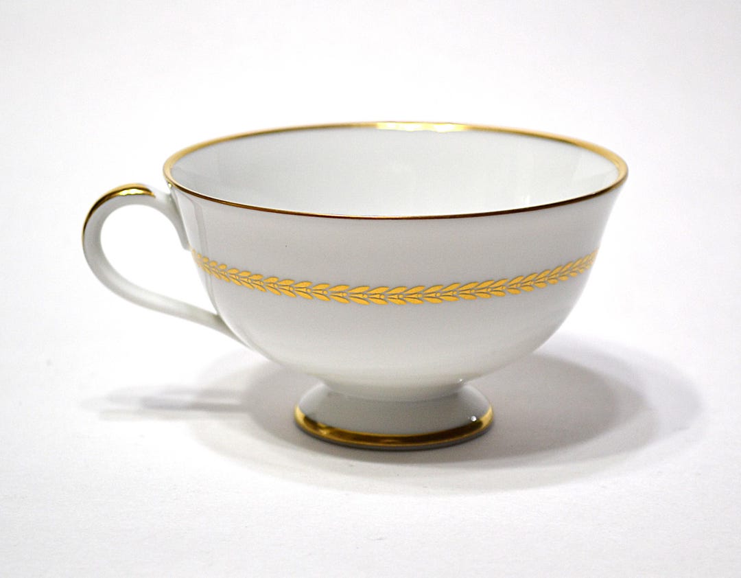 Vintage Furstenberg Golden Laurel Cup Teacup White Gold Trim 1960's - Etsy