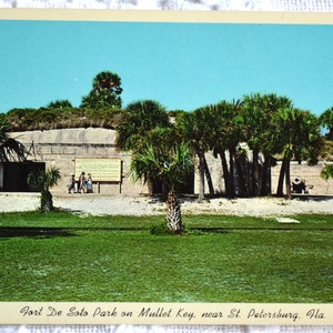 Vintage Florida Postcard: Fort Desoto Park, Mullet Key - Etsy