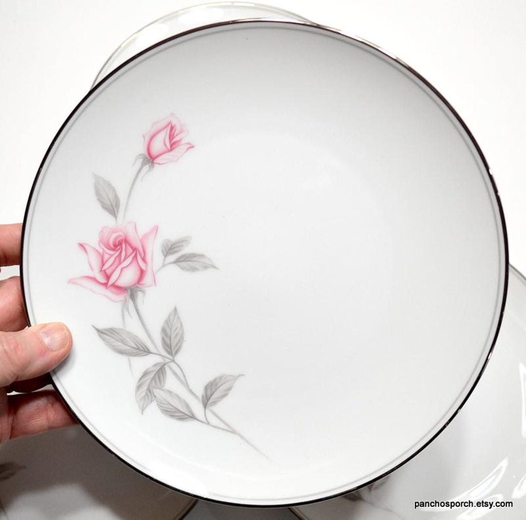 Vintage Noritake Rosemarie Salad Plates, Set of 4, Floral Dinnerware - Etsy