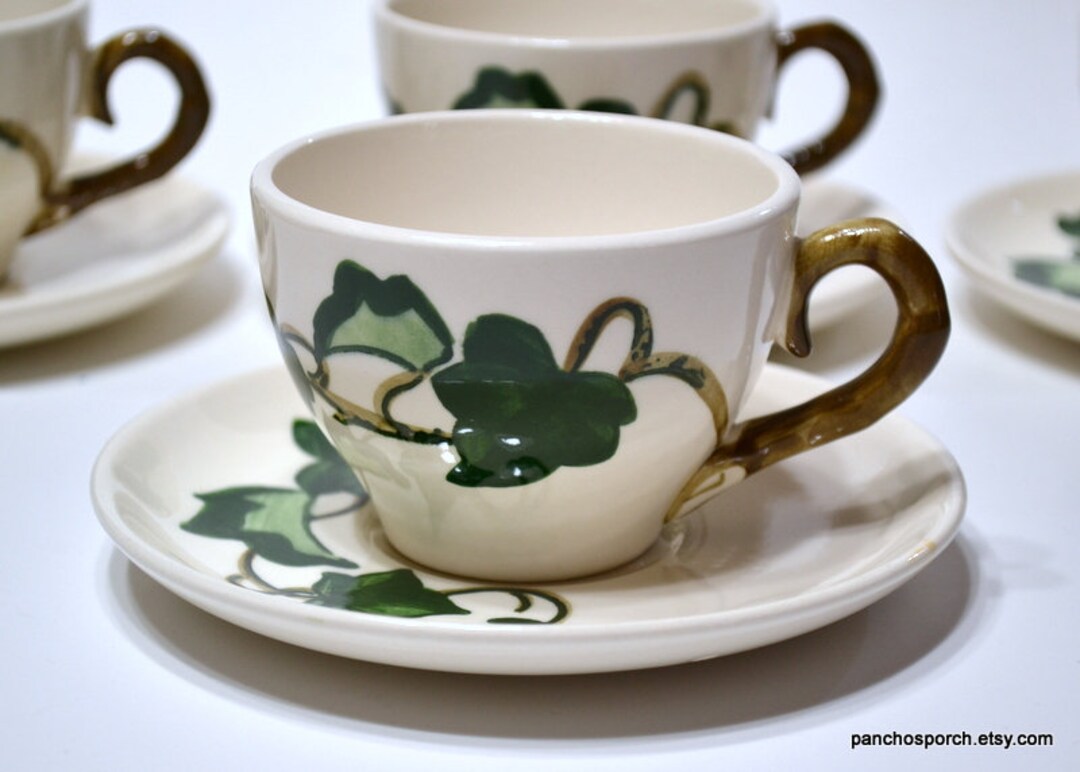 Vintage California Ivy Cup and Saucer Set: Metlox Poppytrail Retro ...