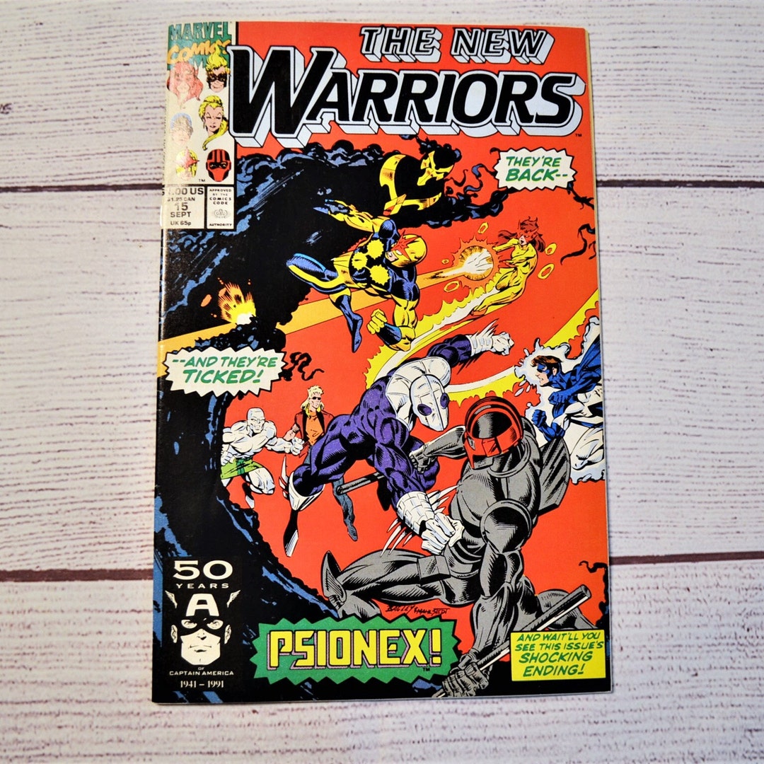 Vintage New Warriors Comic Book 1991 Number 15 Marvel Collectible Comic ...