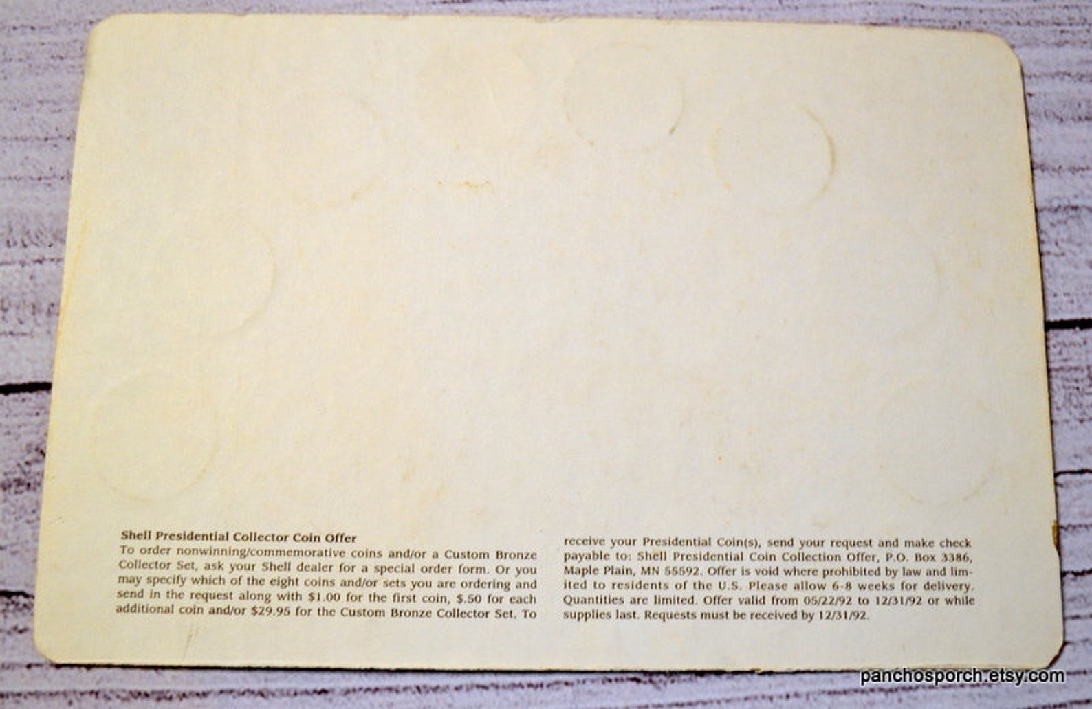 Vintage Shell Collector Coins United States Presidents 1992 - Etsy