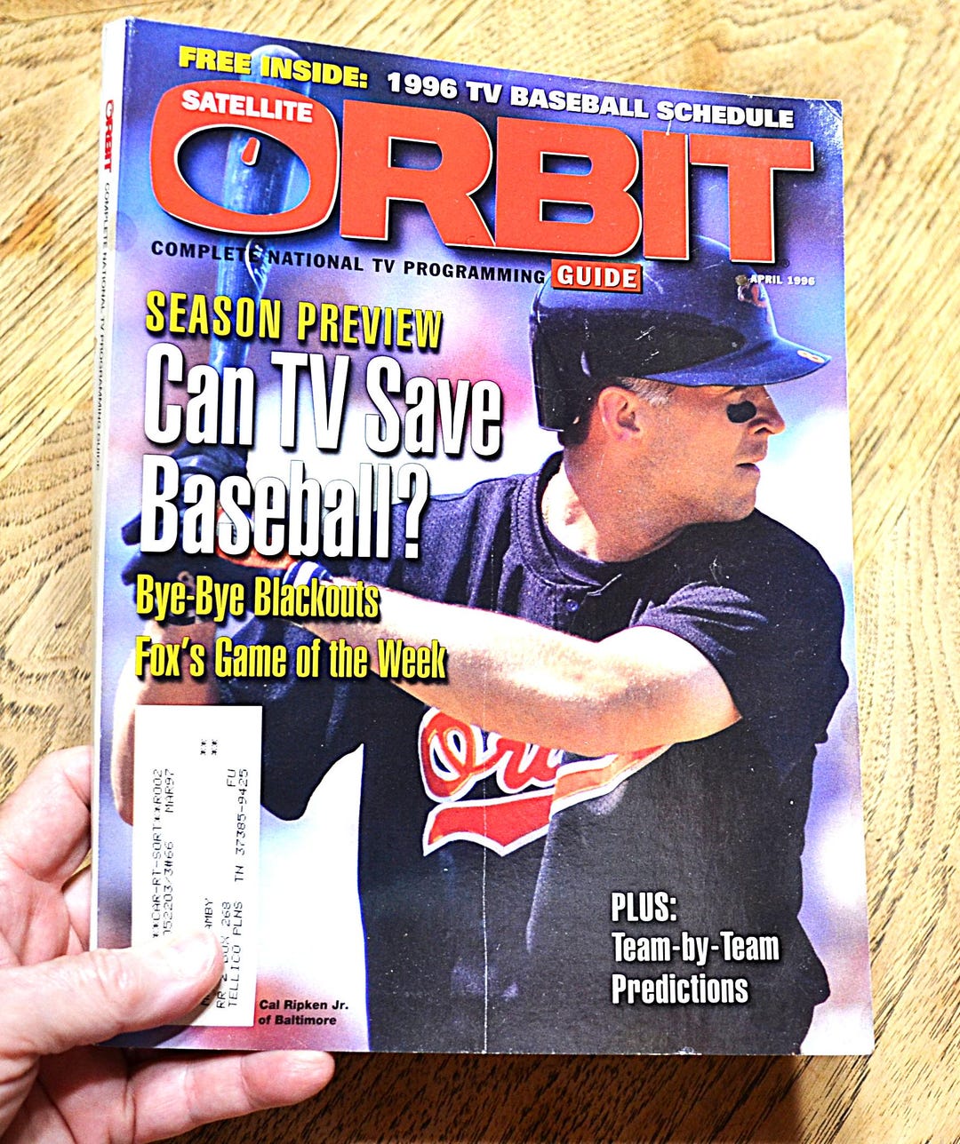Vintage Satellite Orbit Guide Magazine April 1996 Cal Ripkin Jr Cover ...