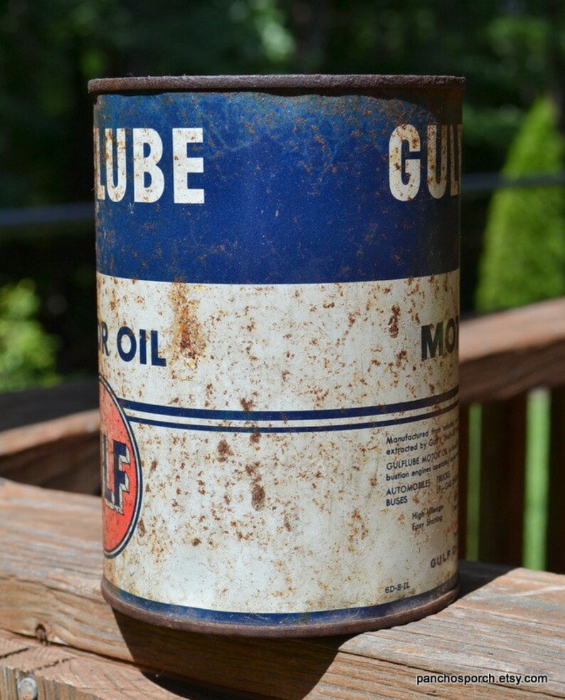 Vintage Gulf Gulflube Motor Oil Can 1950s 1960s 1 Quart Oil - Etsy