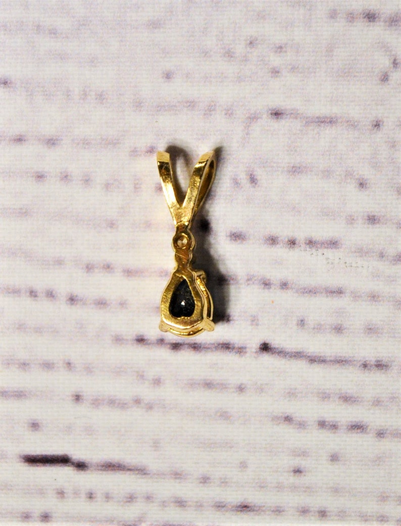 Vintage Pendant Necklace NO CHAIN Gold Tone Metal Dark Blue | Etsy