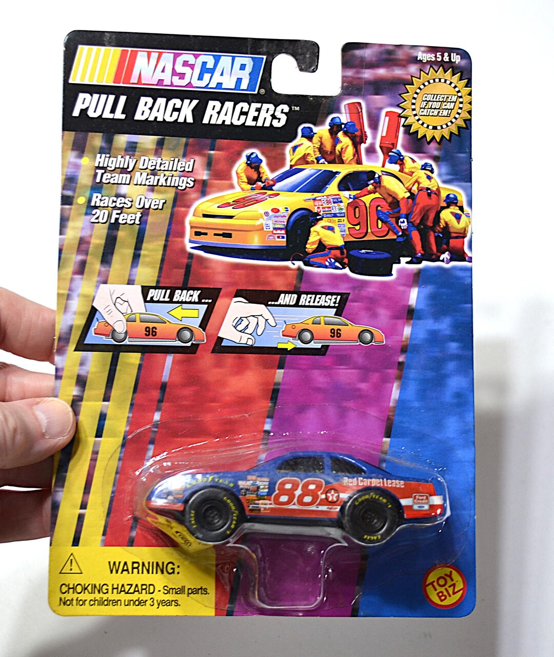 Vintage DALE JARRETT Pull Back Racer Car 1997 No. 88 NASCAR Collectible ...
