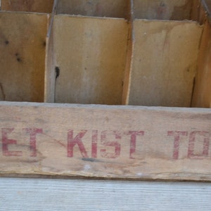 Vintage Wooden Kist Soda Crate Get Kist Today RARE Rustic Store Display Carrier With Dividers ...